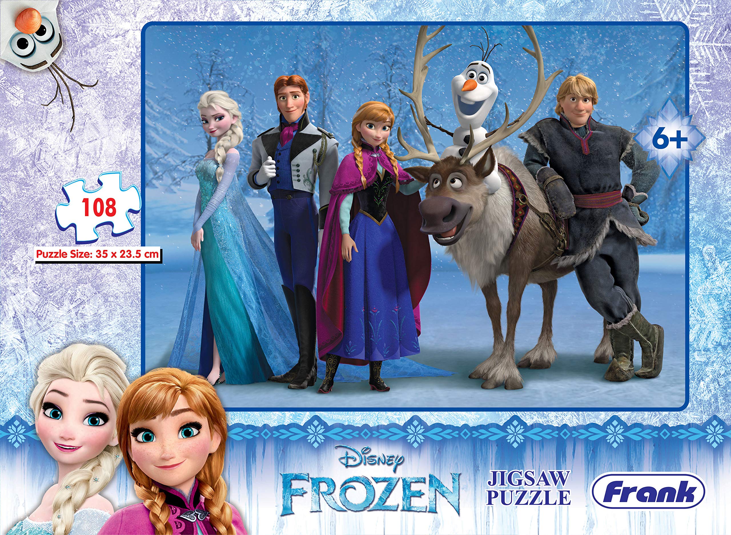 Buy Frank Disney Frozen 108 Piece Jigsaw Puzzle for Kids for Age 6 ...