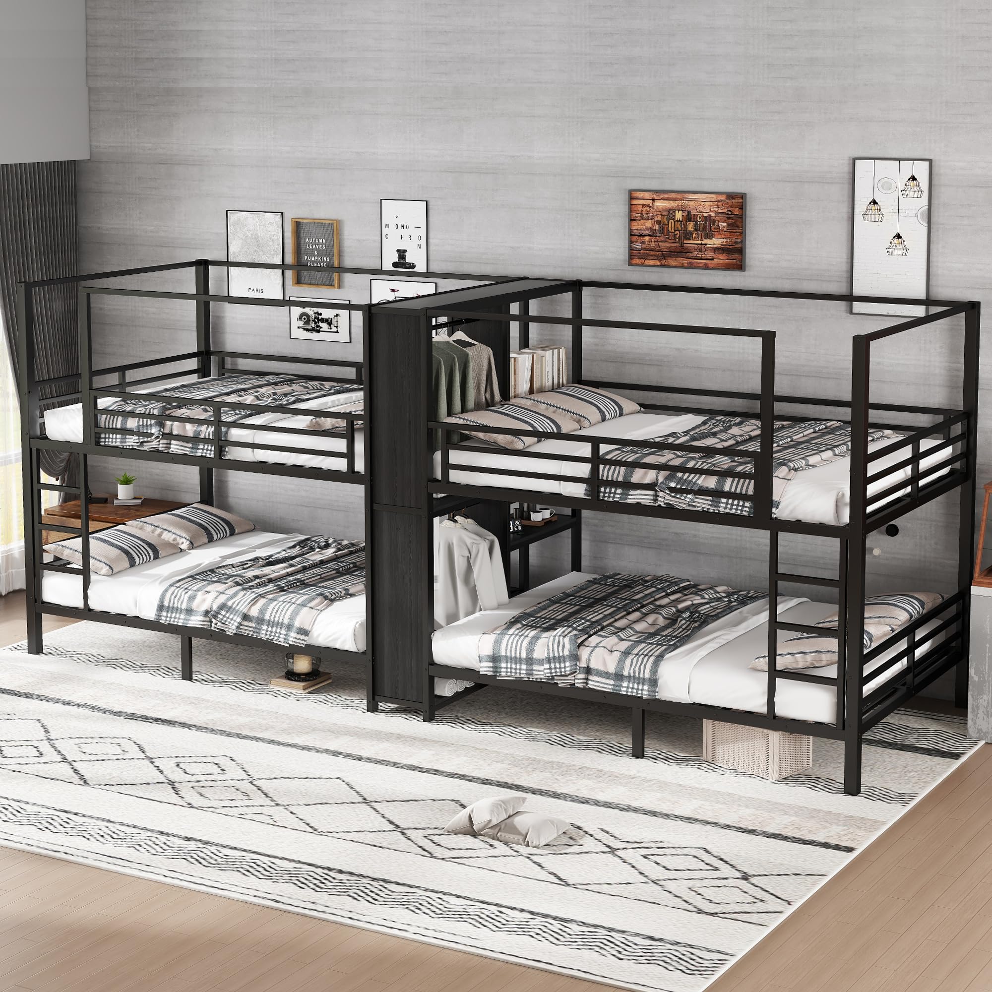 Snapklik.com : Metal Quad Bunk Bed