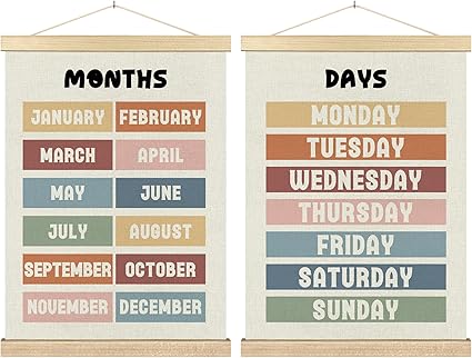 Amazon.com: BCUANGD Classroom Wall Decor - Days of the Week Months of ...