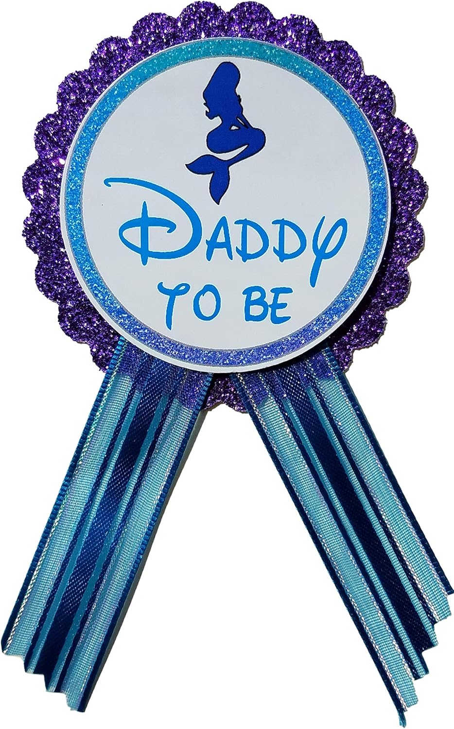 Amazon.com: Daddy to Be Pin Mermaid Baby Shower Pin dad to wear Purple ...