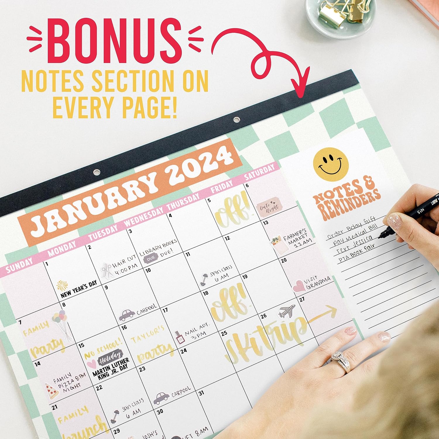 Hadley Designs Retro Large Desk Calendar 2024-2025 - Sri Lanka | Ubuy