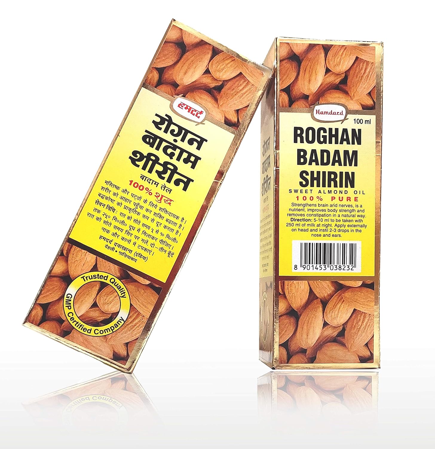 Buy Hamdard Roghan Badam Shirin Sweet Almond Oil, Yello, 100 ml ...
