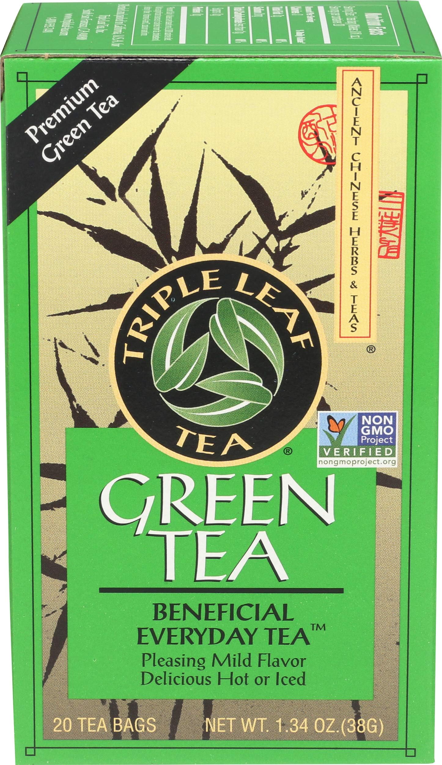 Amazon.com : Triple Leaf Tea Green Tea - 20 Tea Bags : Grocery ...