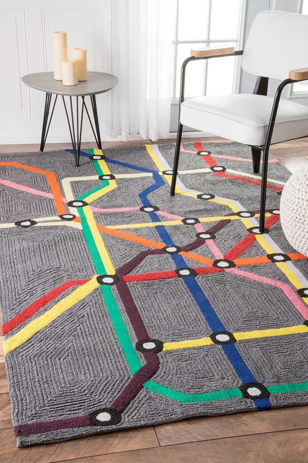 Amazon.com: nuLOOM Handmade Nursery Kids Subway Map Area Rugs, 3' 6" x ...