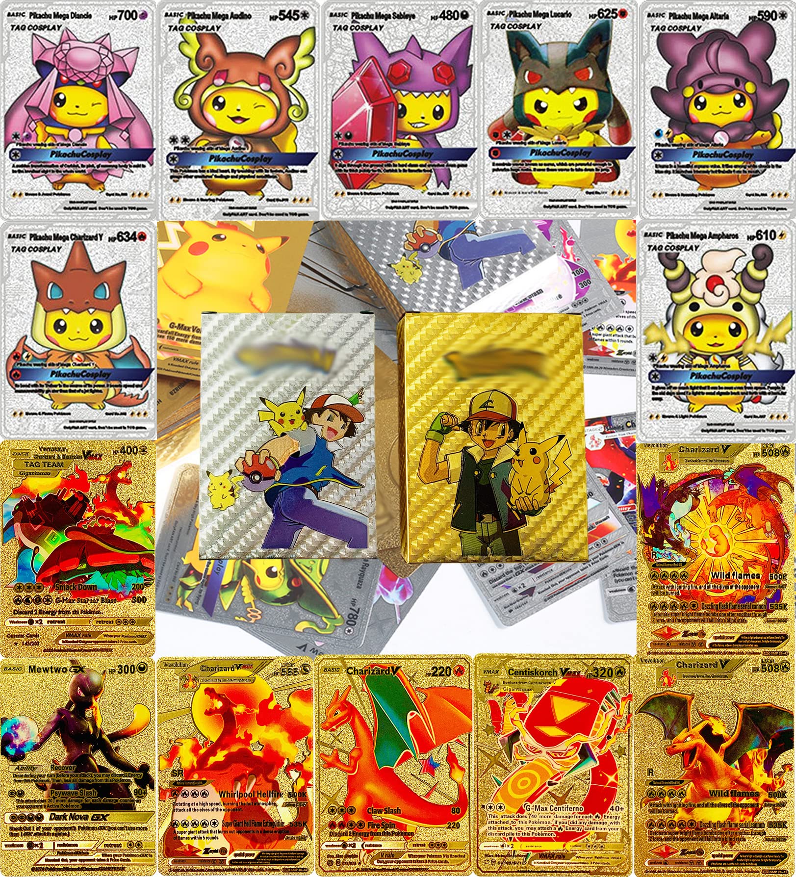 Buy 55 PCS TCG Deck Box Including Gold Foil Card Assorted Cards (GX ...