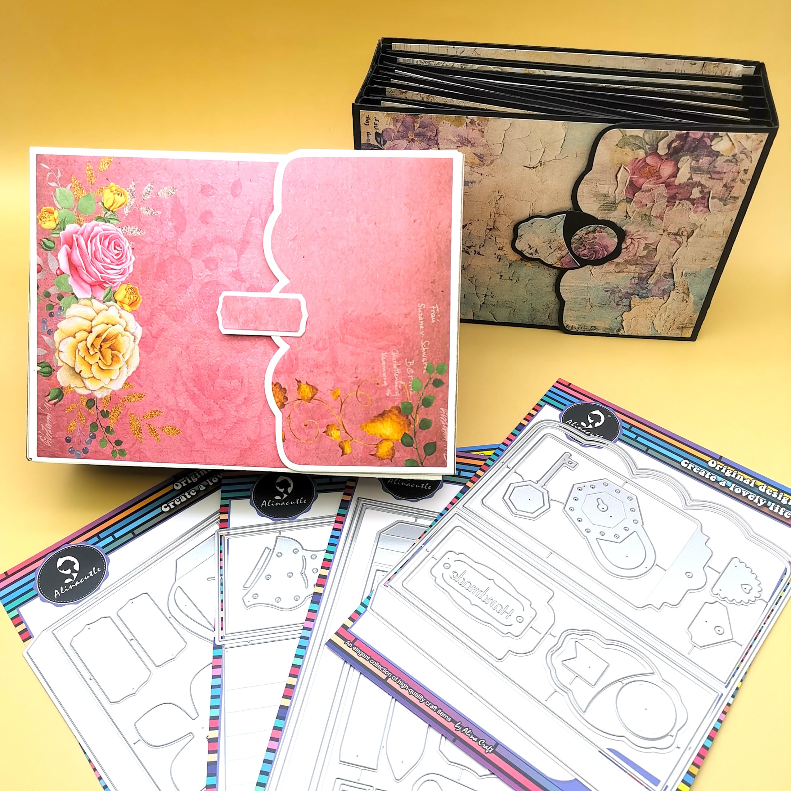 Amazon.com : 1set 6in X 8in Handmade Mini Album Dies Metal Cutting Die ...