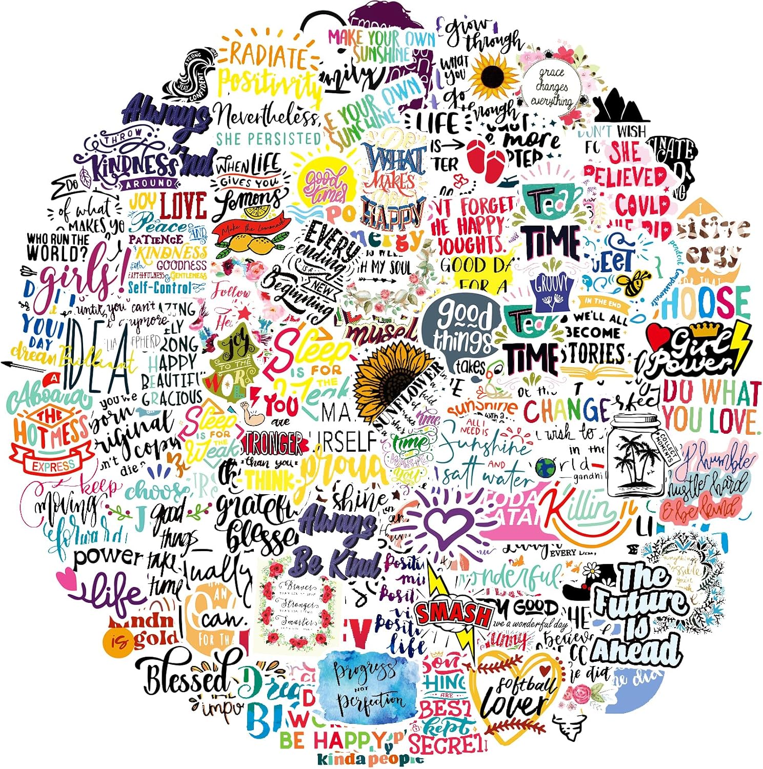 Amazon.com: 100 PCS Inspirational Quote Stickers, Motivational Stickers ...