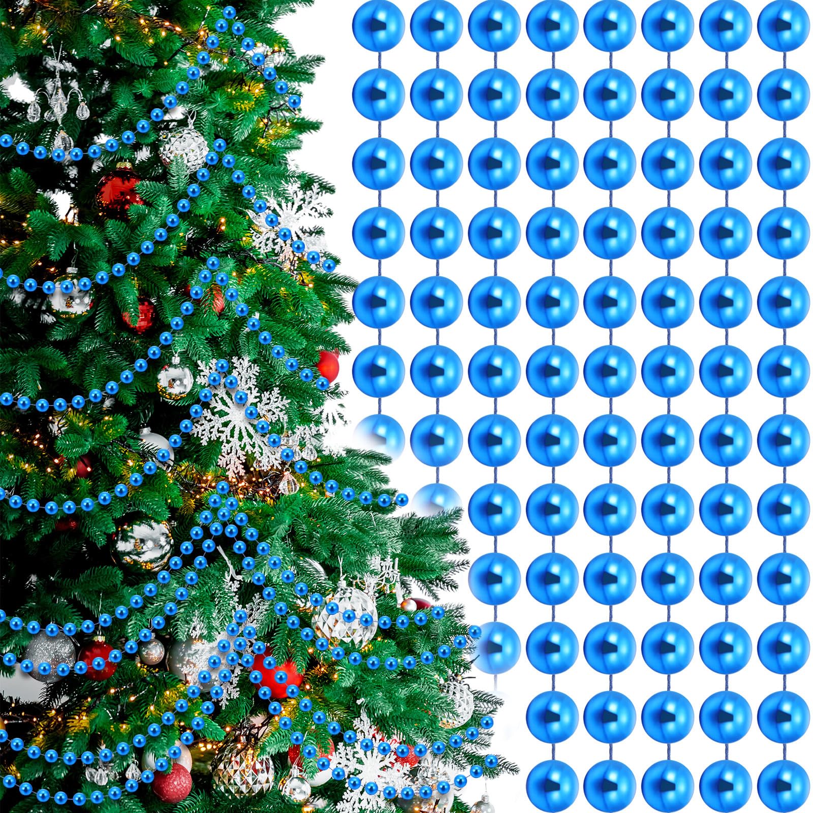 Amazon.com: Briwooody 2 Pcs 18ft Christmas Bead Chain 1/2" in Diameter ...