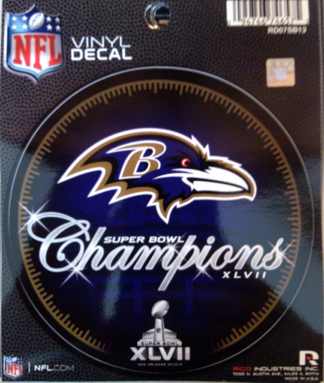 Amazon.com: Baltimore Ravens Champions 4" Round Vinyl Decal Bumper ...