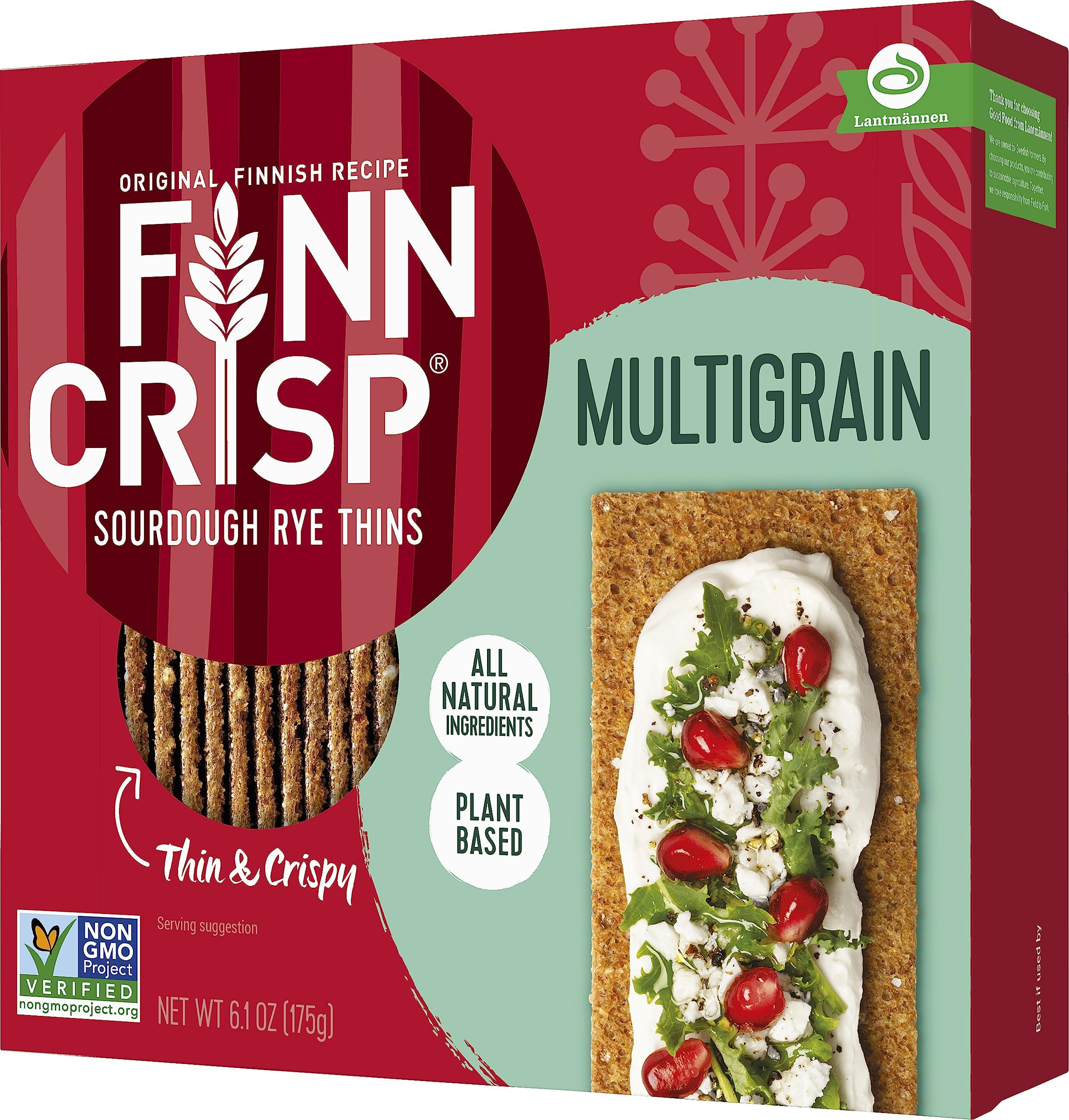 Amazon.com: Finn Crisps Multigrain Crispbread 6.1oz 3 Packs | Multipack ...