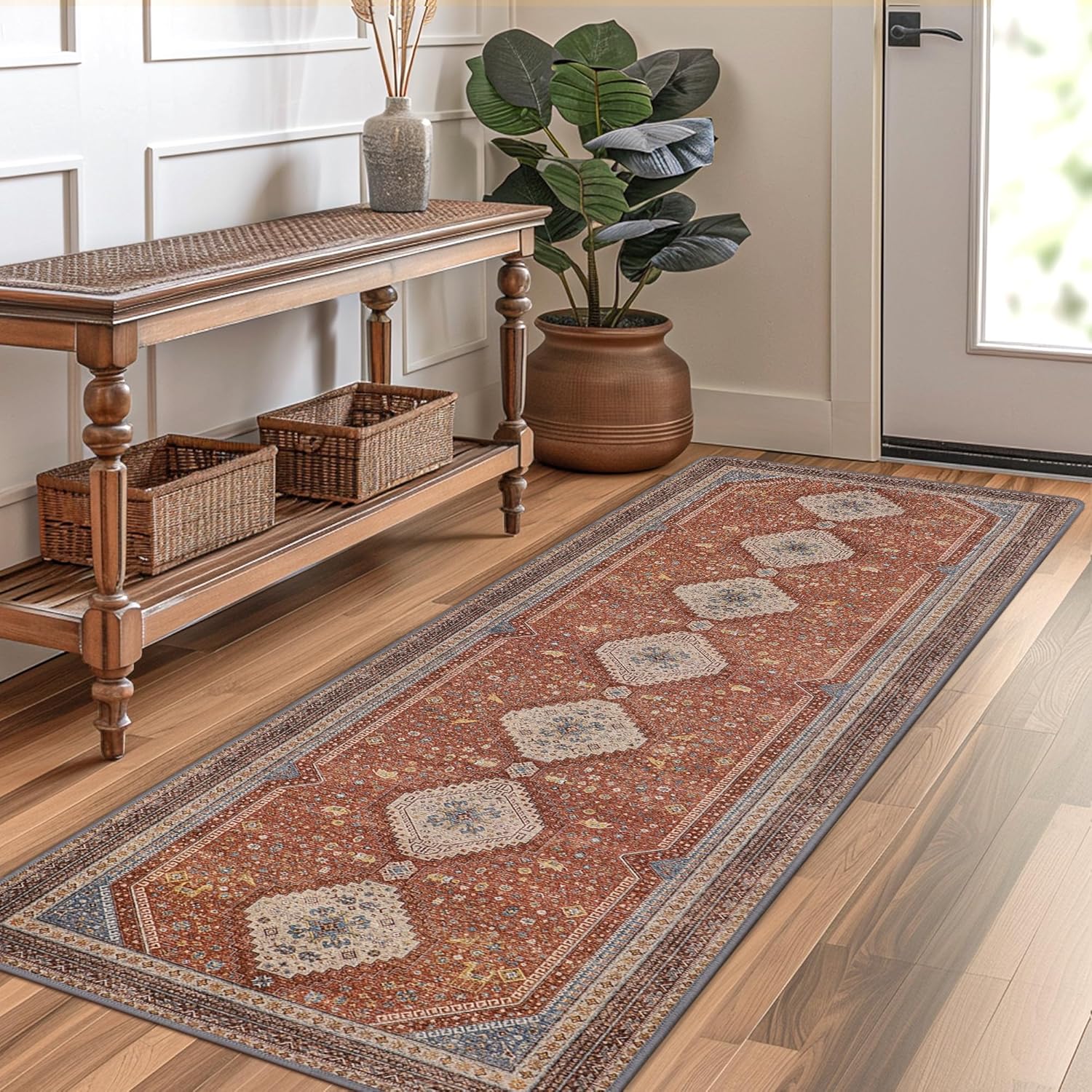 Amazon.com: GENIMO Runner Rug 2x5 Non Slip Hallway Runner Rugs, Machine ...