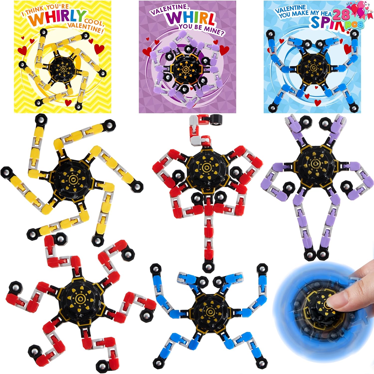 Amazon.com: JOYIN 28 Packs Valentine’s Day 4-Design Gift Cards with ...