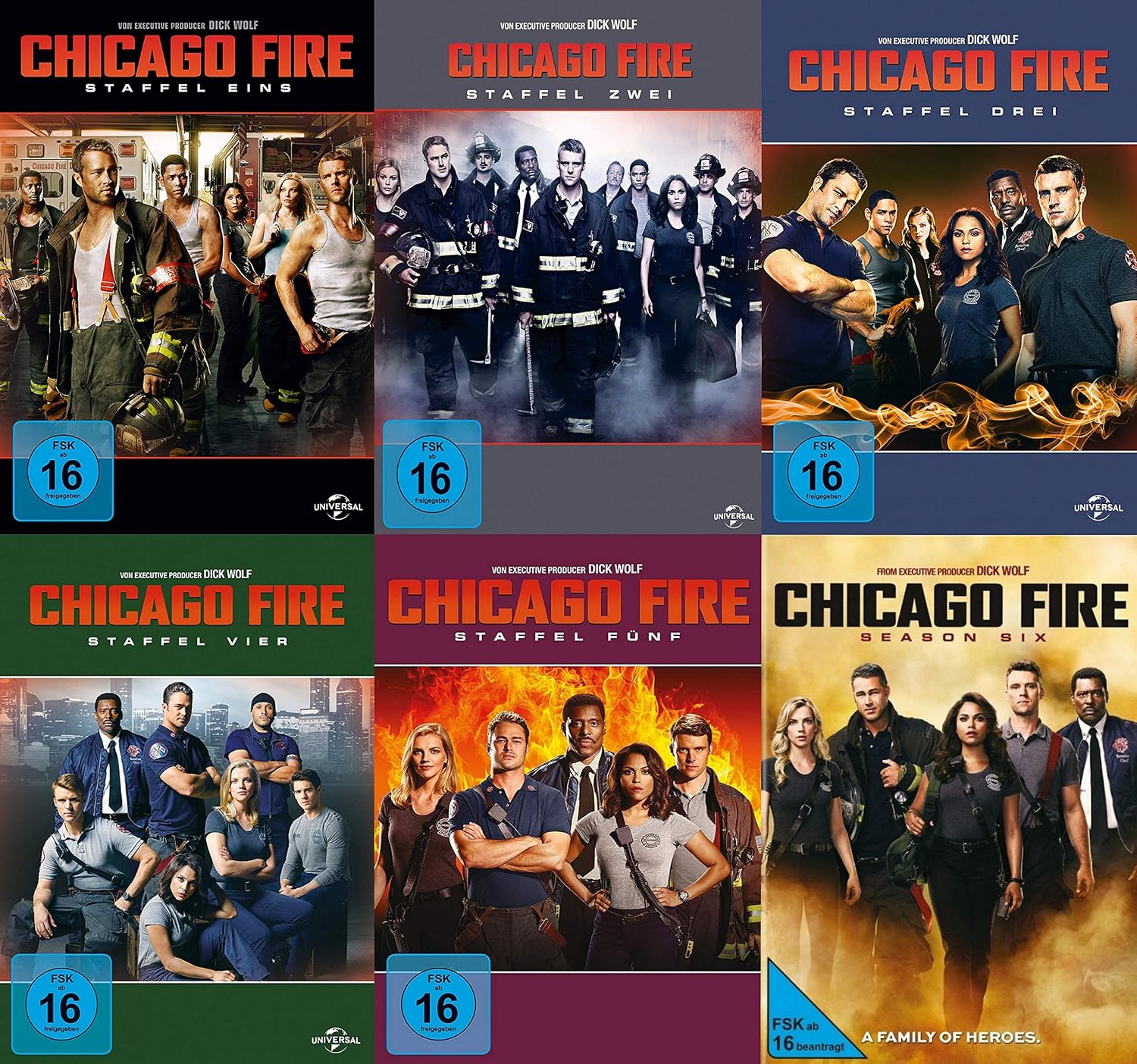 Chicago Fire - Complete Seasons 1+2+3+4+5+6 DVD Set (36 DVDs): Amazon ...
