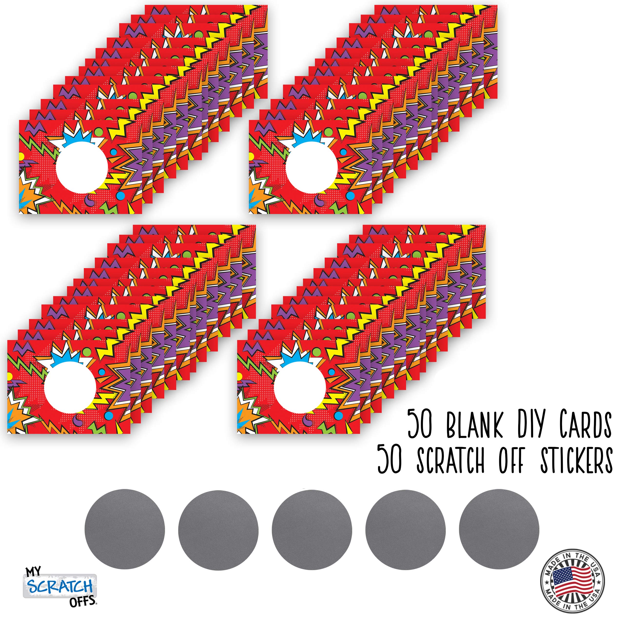 Custom Scratch Offs My Scratch Offs 50 Pack DIY Scratch Cards - Custom ...