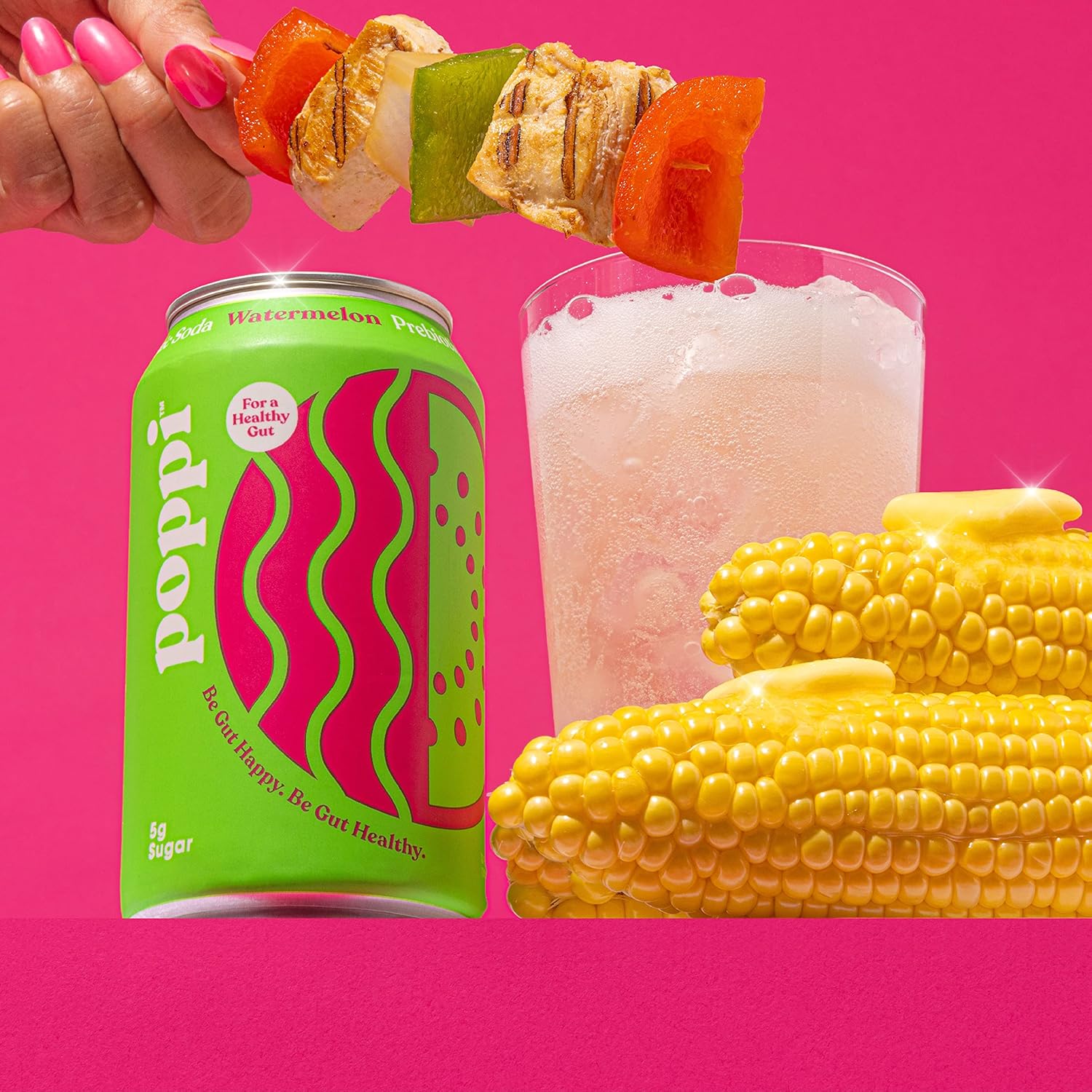 Buy Poppi Watermelon Prebiotic Soda, 12 FZ Online at Lowest Price in ...