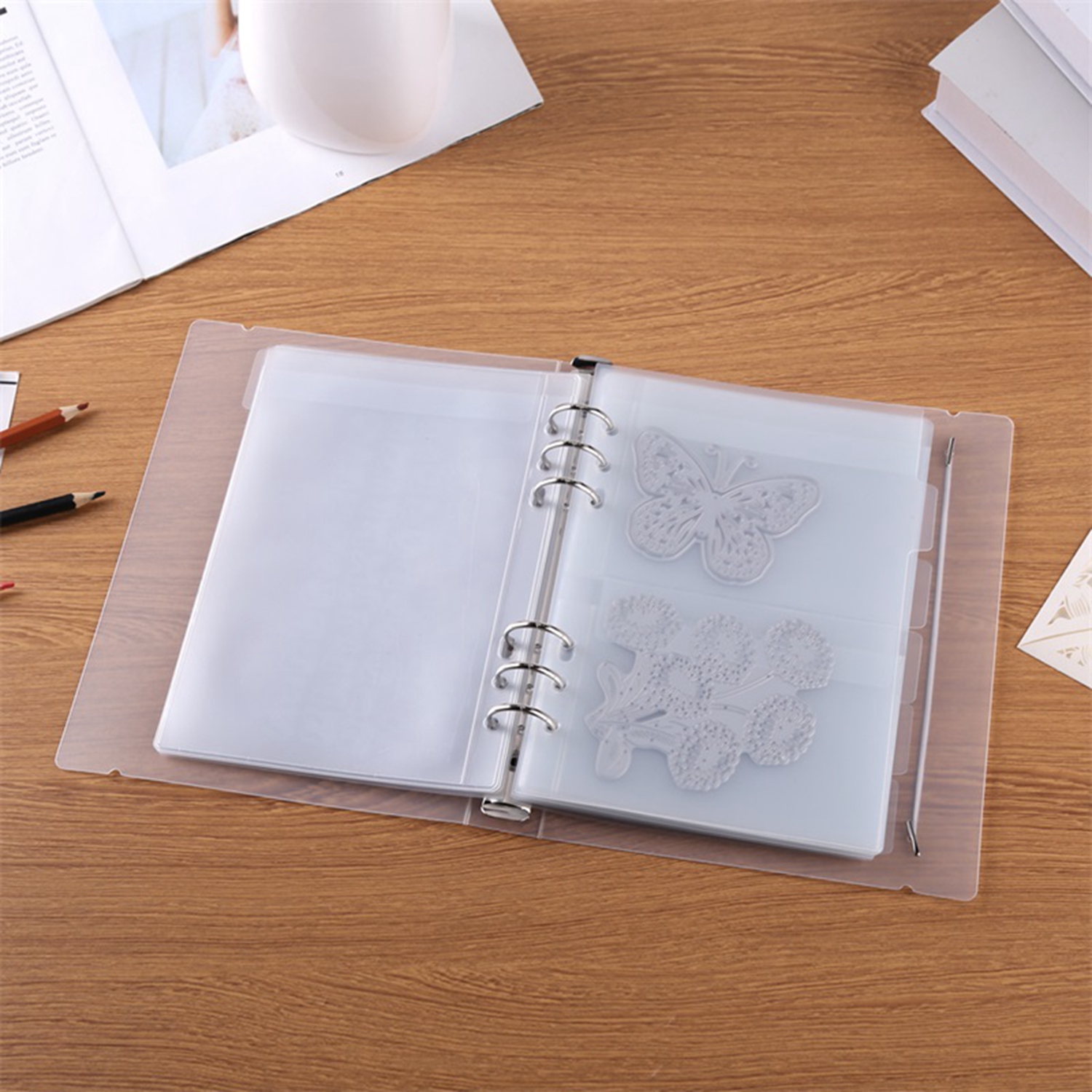 Clear Stamps Storage Folder Paper Craft Keeper Cards Storage
