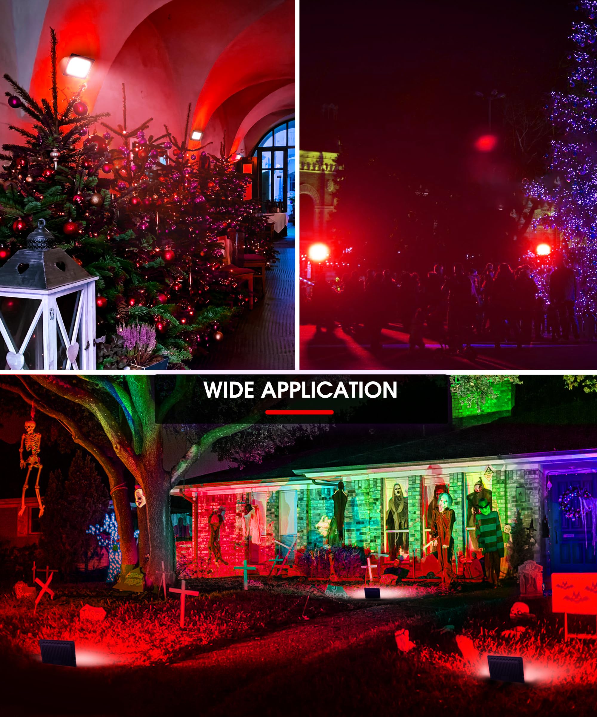 LOHAS Red LED Flood Light Outdoor, ???? ?? ???? 50W Plug in Flood Light ...