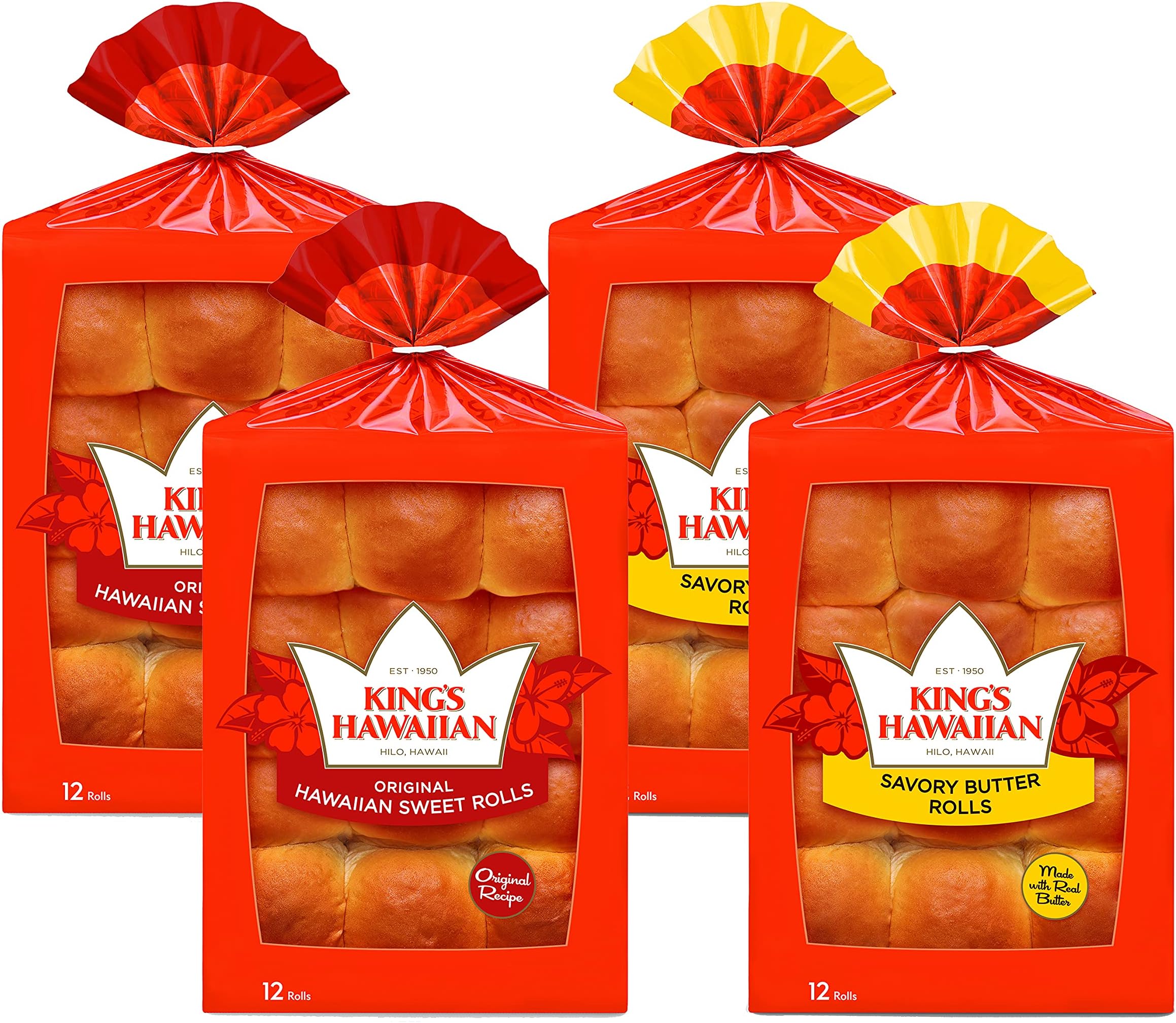 Amazon.com: King's Hawaiian Twin Pack Original Sweet Rolls (32 oz., 32 ...