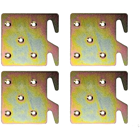 Amazon.com: MEICOCO Heavy Duty Wood Bed Rail Hook Plates for Beds Frame ...