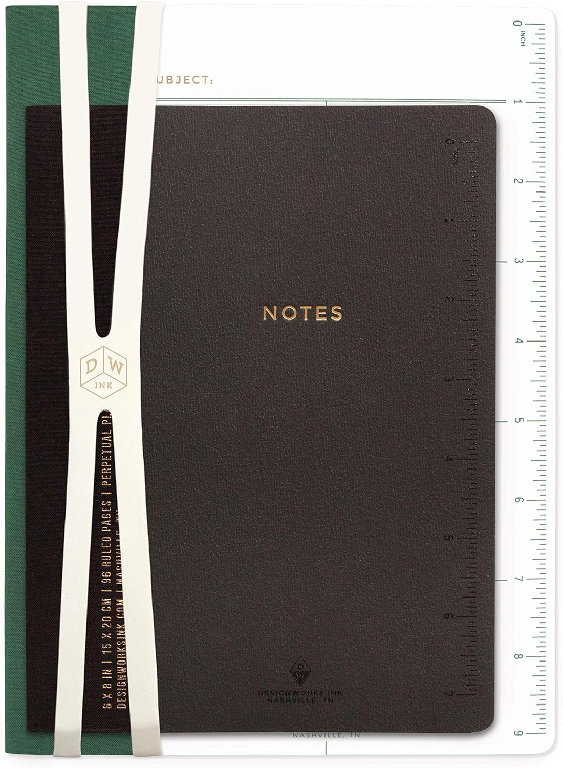 DesignWorks Ink Textured Soft Touch 2-Pack Notebook Set, Grid Ruler ...