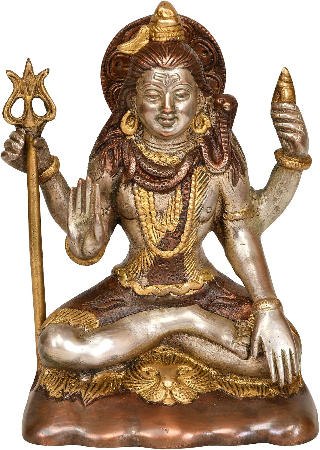 Blessing Lord Shiva - Brass Statue : Amazon.ca: Home