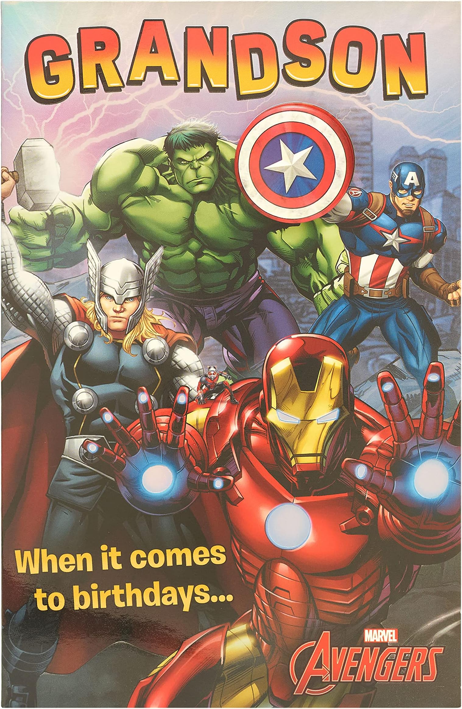 UK Greetings Avengers Birthday Card for Son - Marvel Birthday Card ...