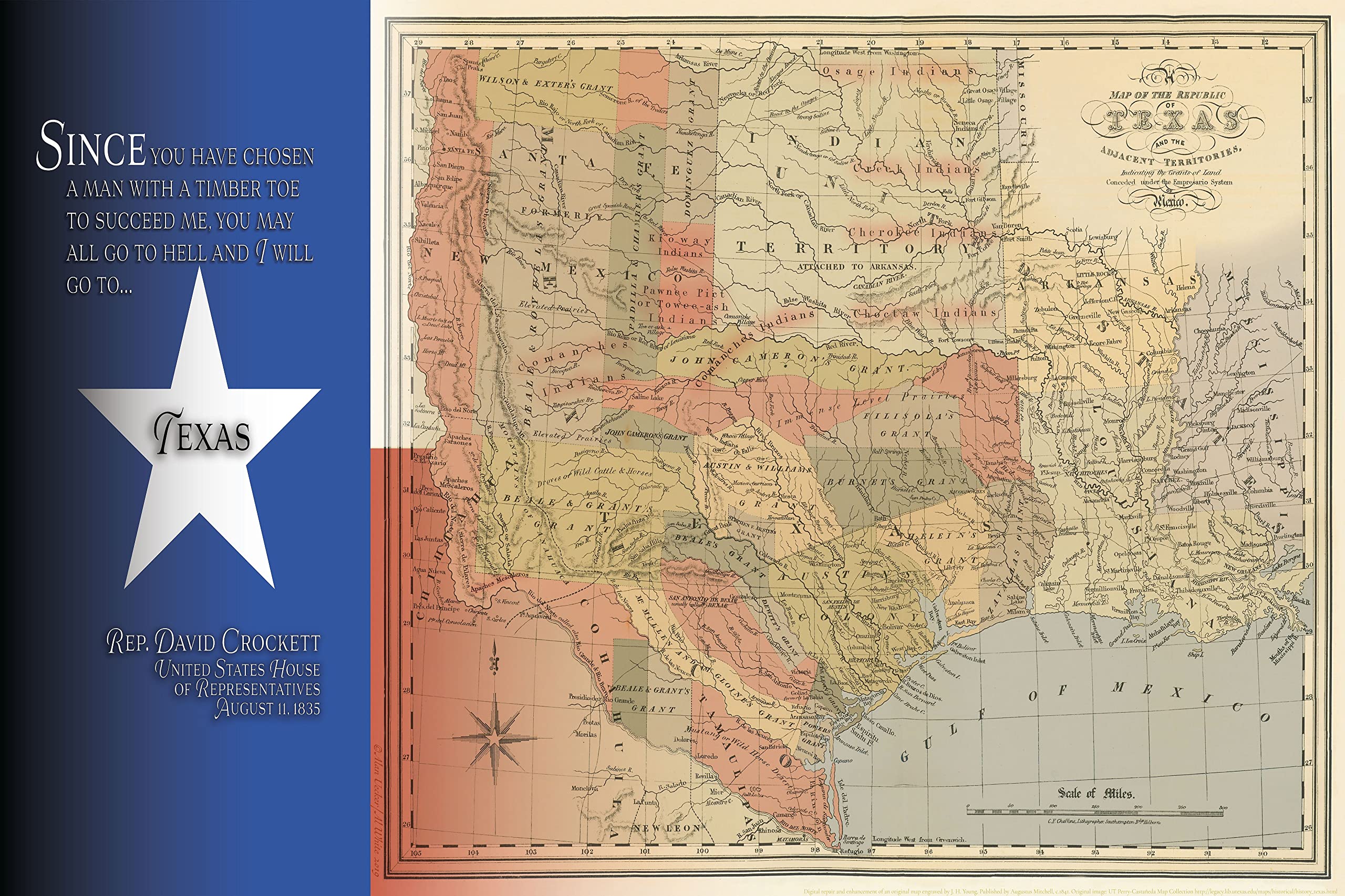 Republic Of Texas 1836 Map Hisatlas Map Of Texas 1836 1837