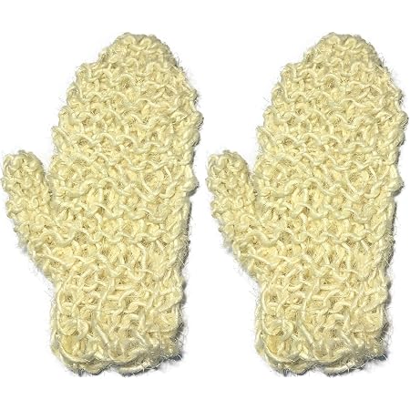 Amazon.com: 2 PACK 100% Natural Exfoliating Hemp Glove Mitt Mitten ...