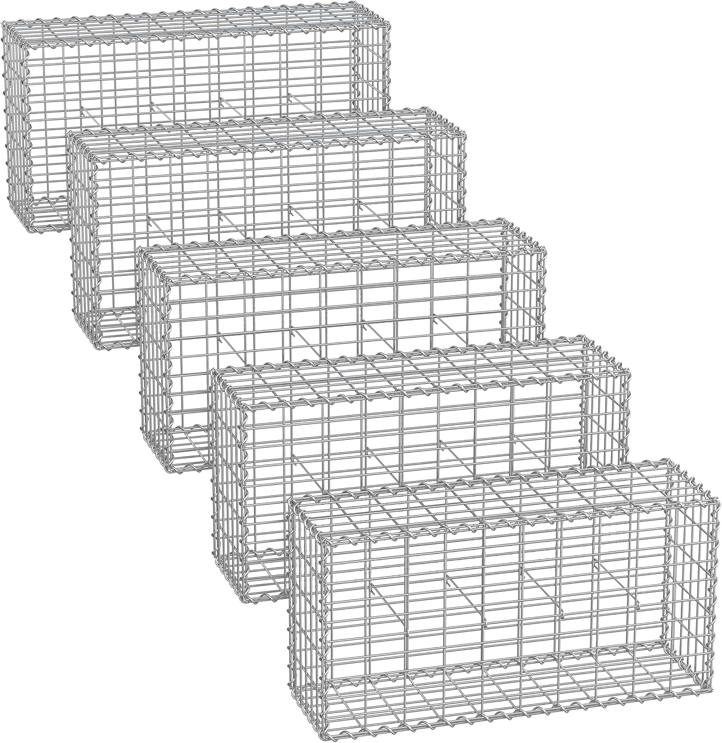 SONGMICS Gabionenk rb Metall Steink rbe Mit 5 X 10 Cm Maschenweite F r songmics-gabionenk-rb-metall-steink-rbe-mit-5-x-10-cm-maschenweite-f-r