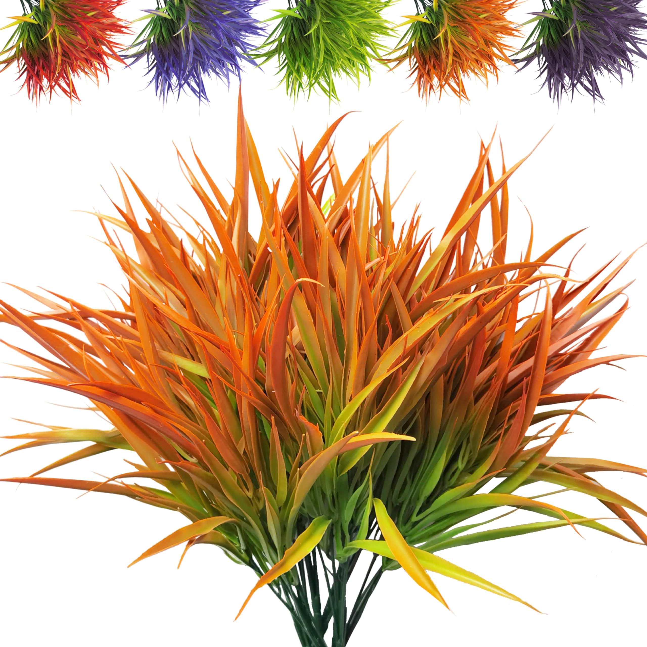 Amazon.com: FANMINI Outdoor Fake Plants 8 Bundles Artificial Outdoor ...