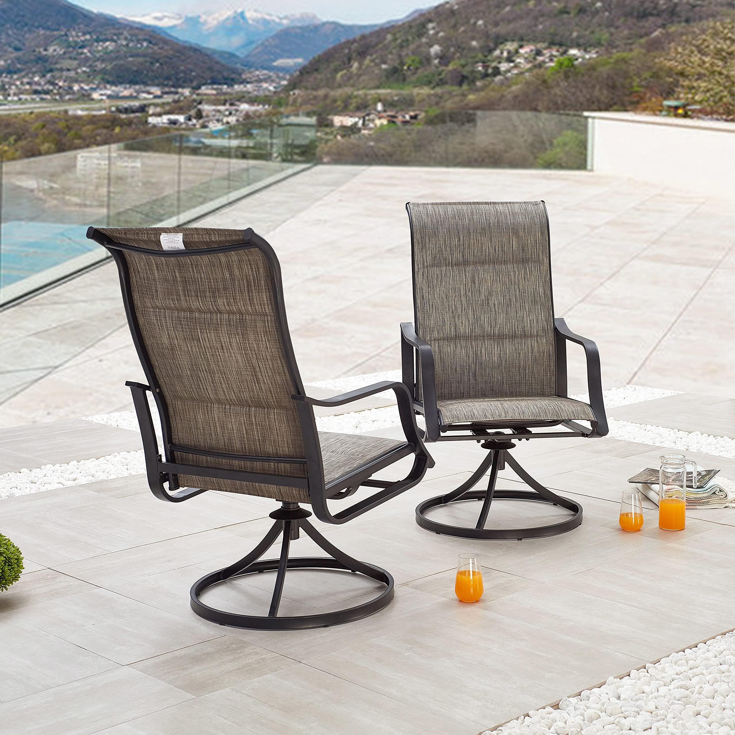 Modern Outdoor Sling Chair PAIR Of Modern Stacking Aluminium & Sling