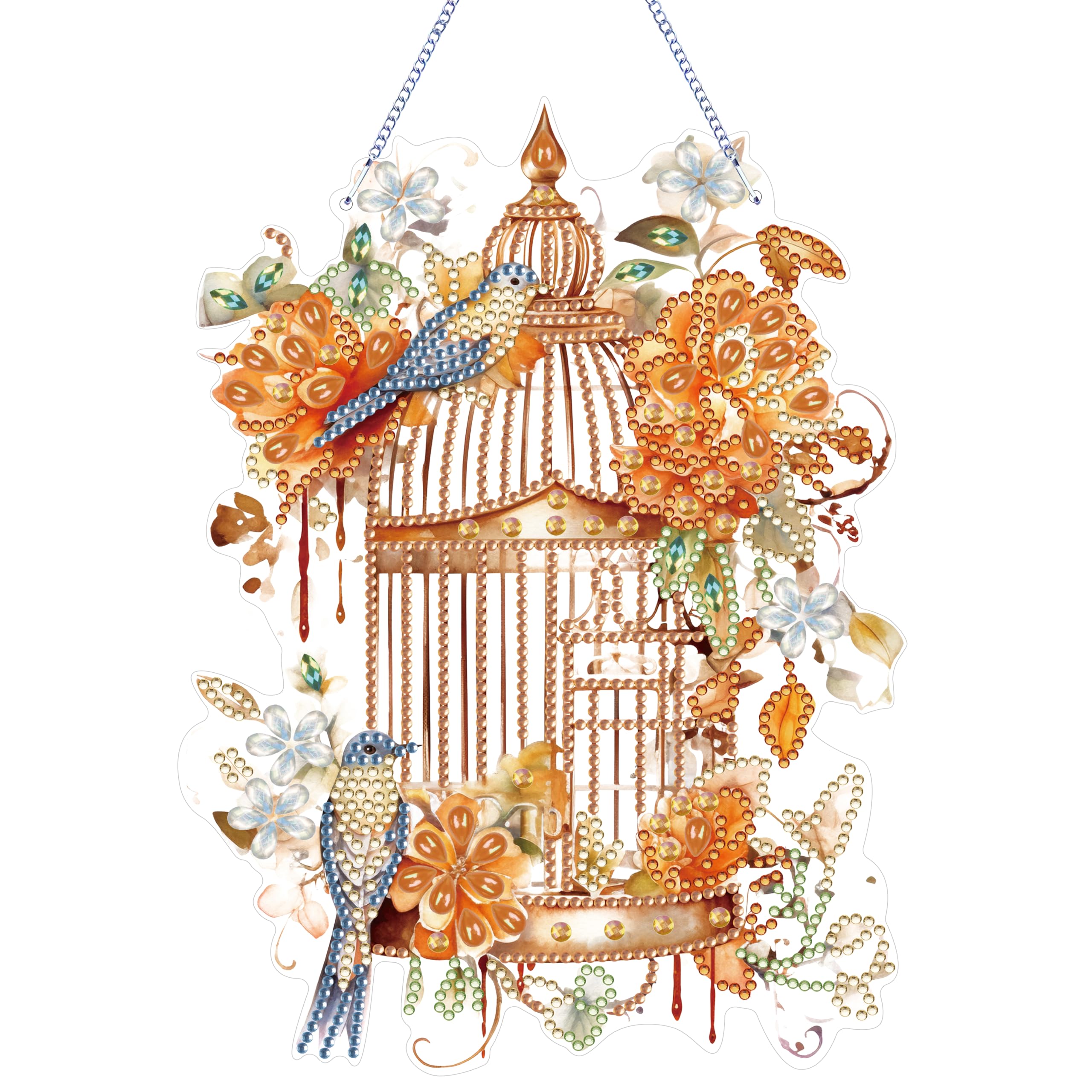 Amazon.com: MEIEST Diamond Art Painting Hanging Pendant Kit,DIY Flower ...