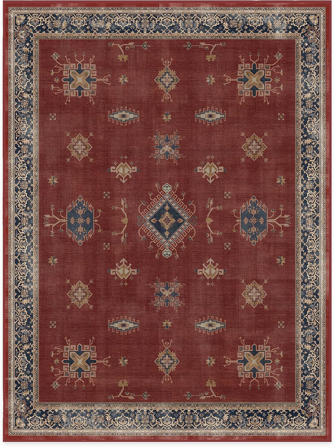 Amazon.com: RUGGABLE Verena Washable Rug - Vintage Washable Area Rug ...
