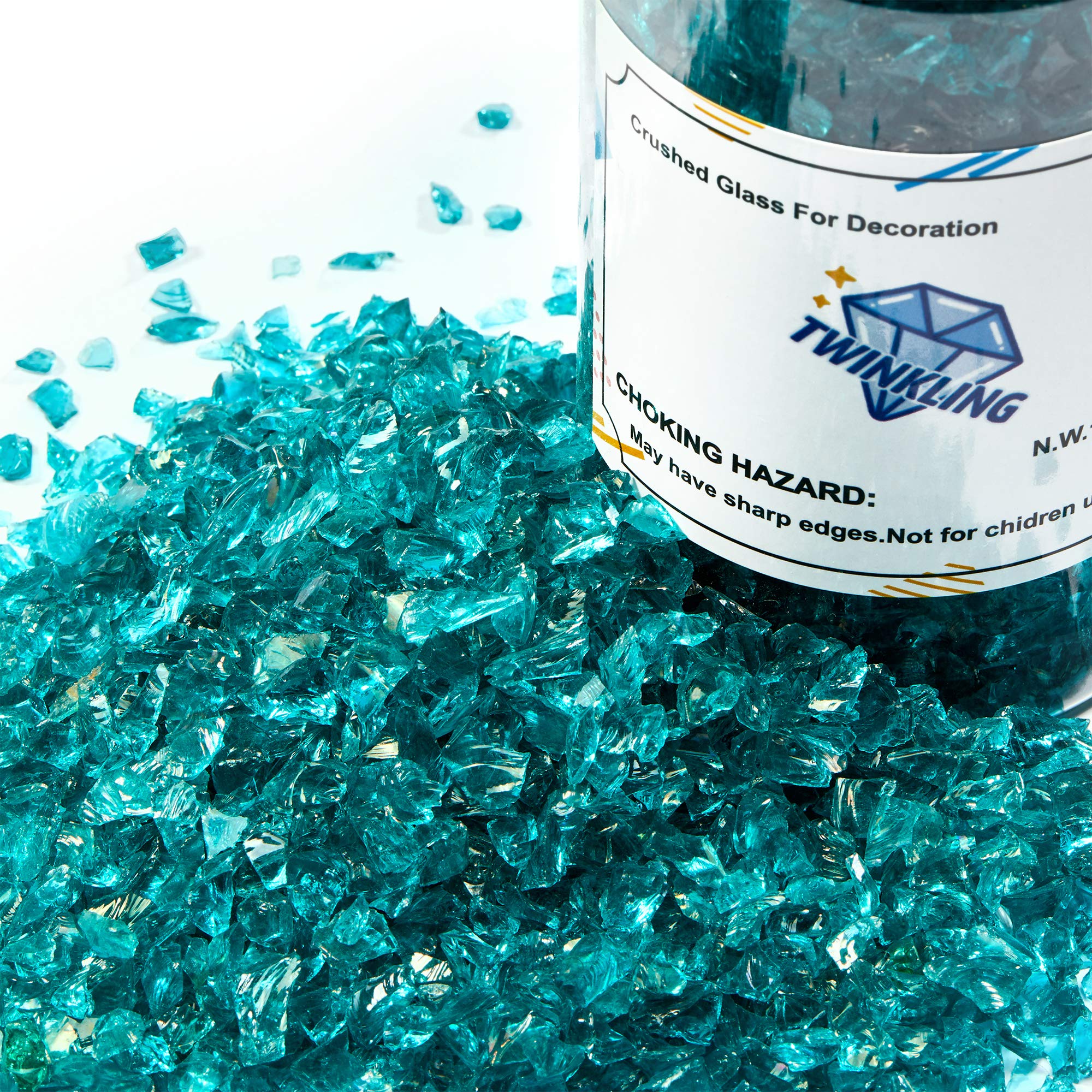 TWINKLING High Luster Fire Glass Gravel Stone Glitter,Broken Glass,Fire ...