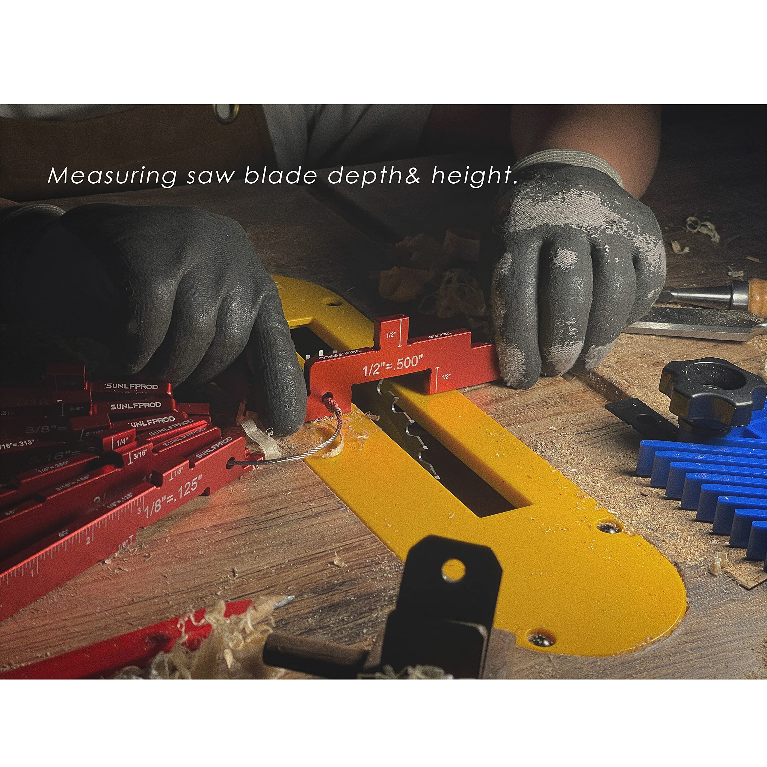 Snapklik.com : SUNLFPROD Router Table Setup Blocks,7pcs Aluminum ...