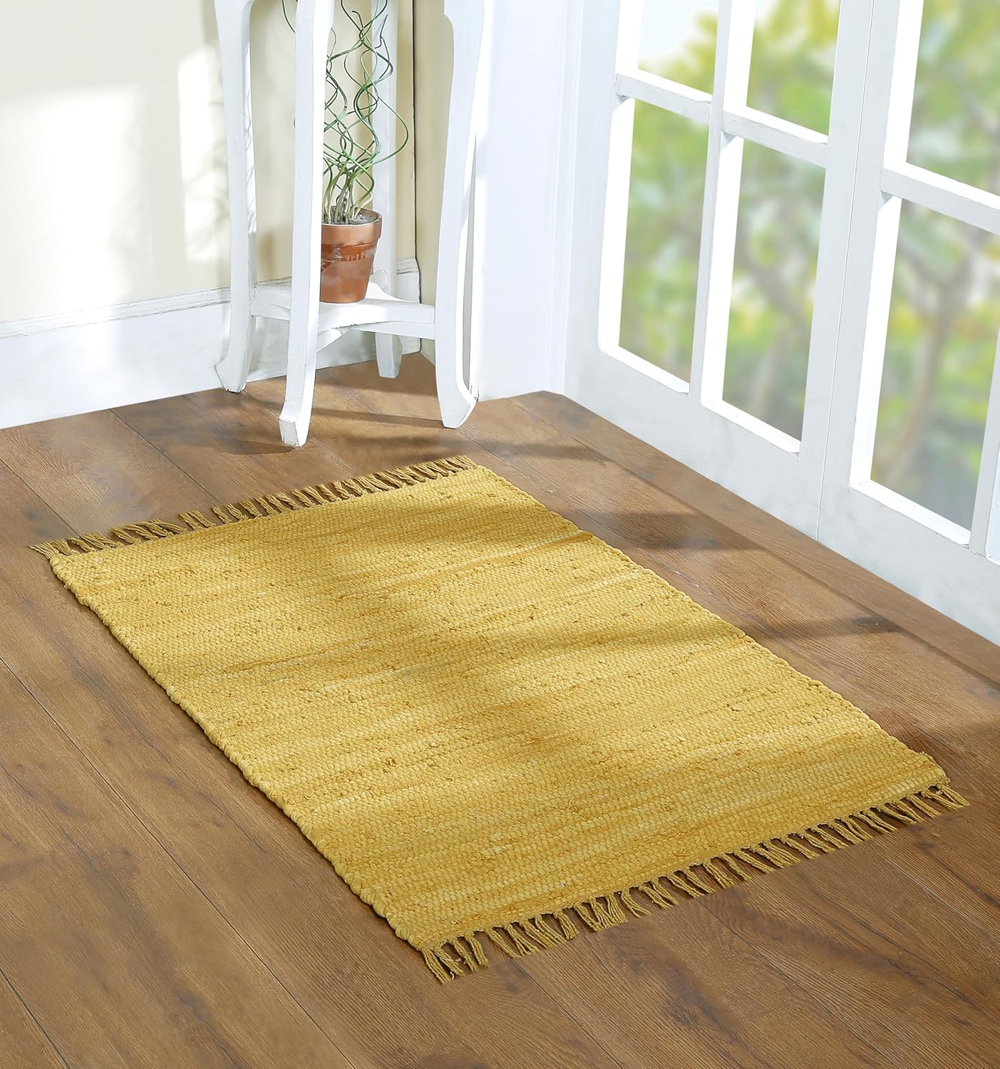 Amazon.com: Cotton Rag Rug 24x36'' | 2x3' Multicolor Area Rugs- Hand ...