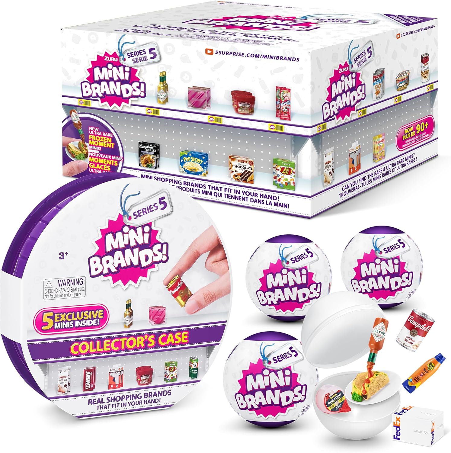 Mini Brands Series 5 Collector's Kit by ZURU (3 Capsules + 1 Collector ...