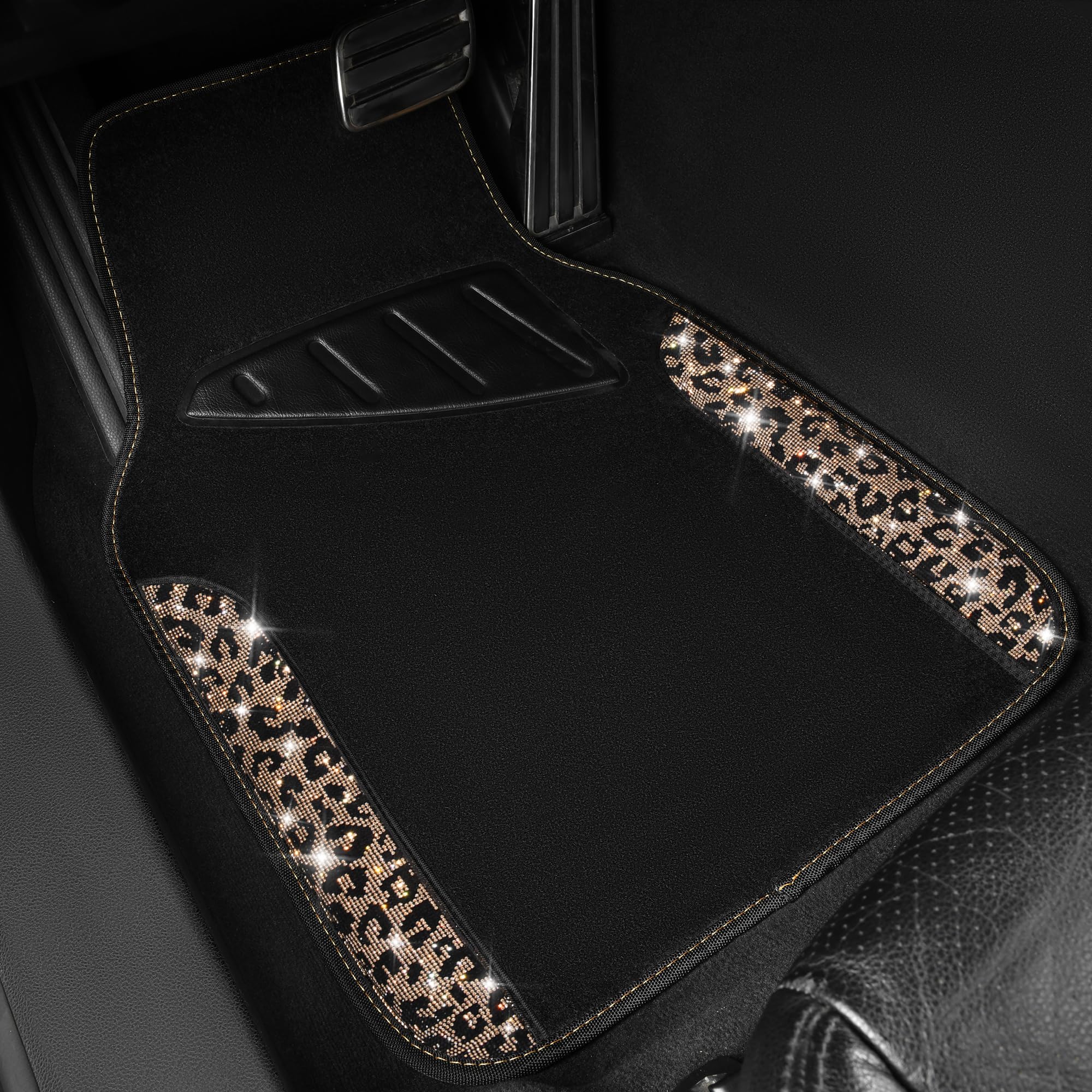 CAR PASS Bling Diamond Car Floor Mats, Shining Rhinestone Carpet ...