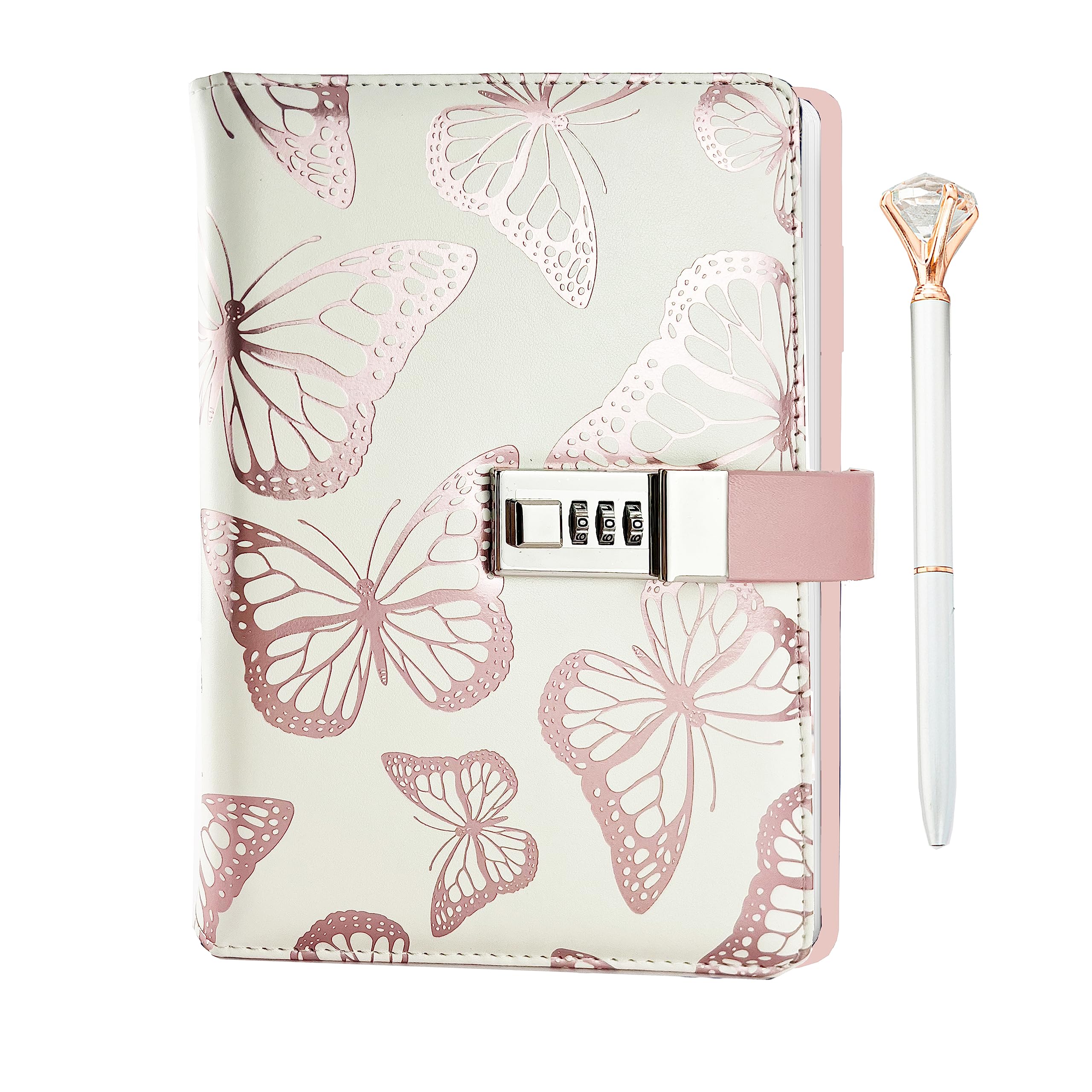 Three-Digit Password Diary with Lock,Personal Organizer A5 Refillable ...