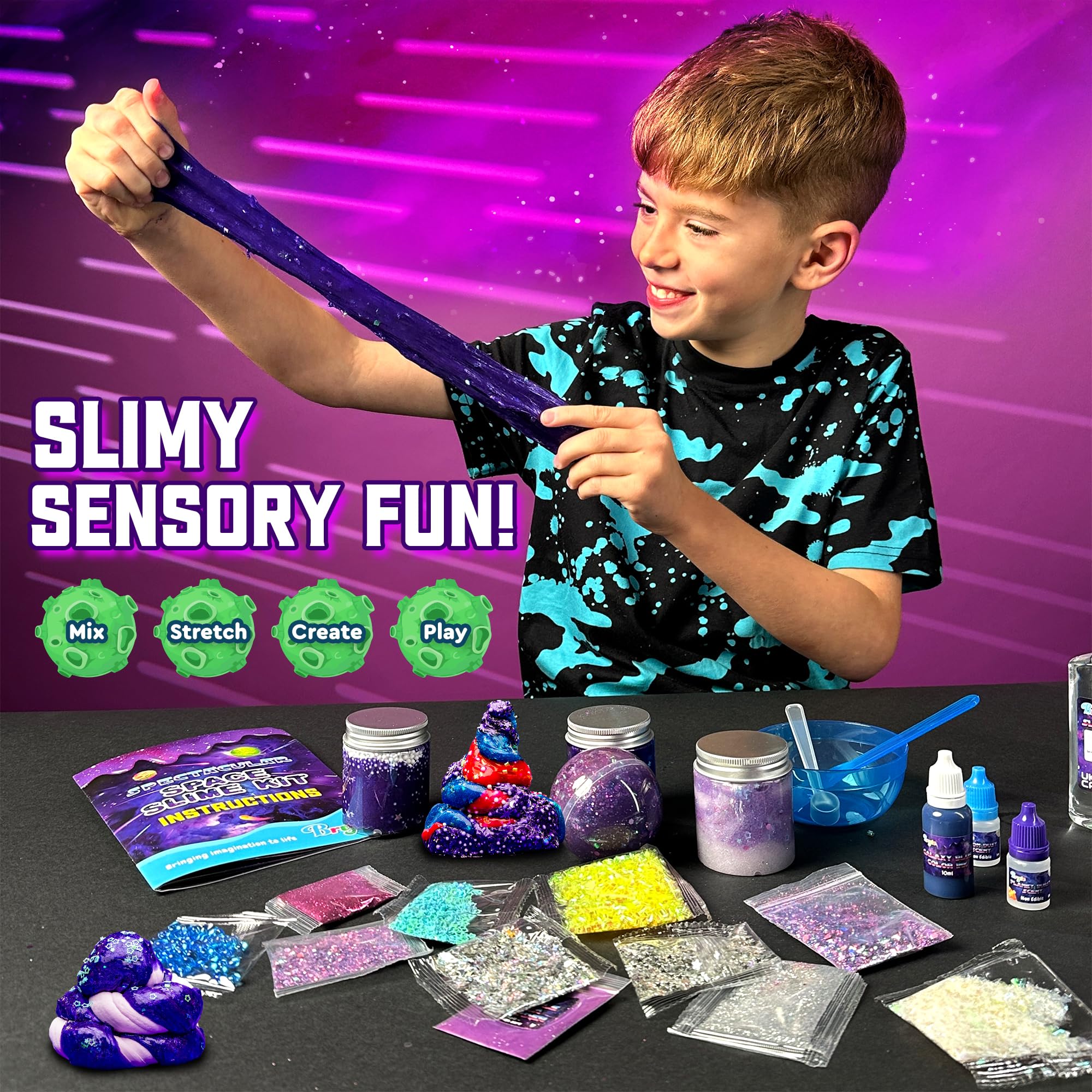 Snapklik.com : BRYTE Spectacular Space Slime Kit DIY Slime Making Kit ...
