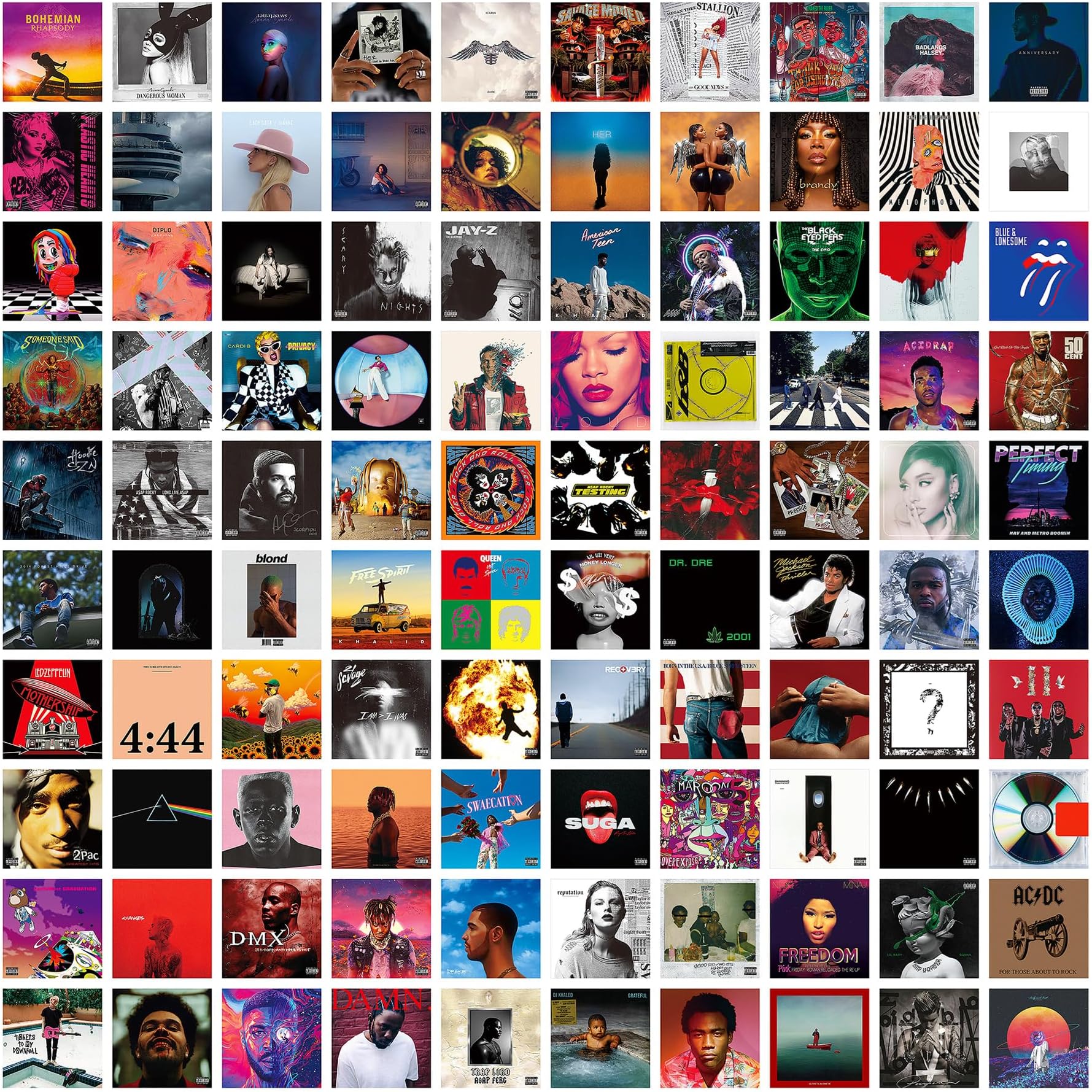 100 Pcs Music Album Cover Posters Aesthetic Pictures Wall Collage Kit ...