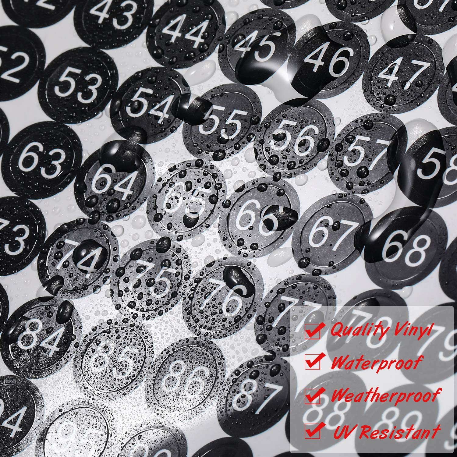 Snapklik.com : 25 Sheets 1 To 100 Vinyl Consecutive Number Stickers 0.4 ...