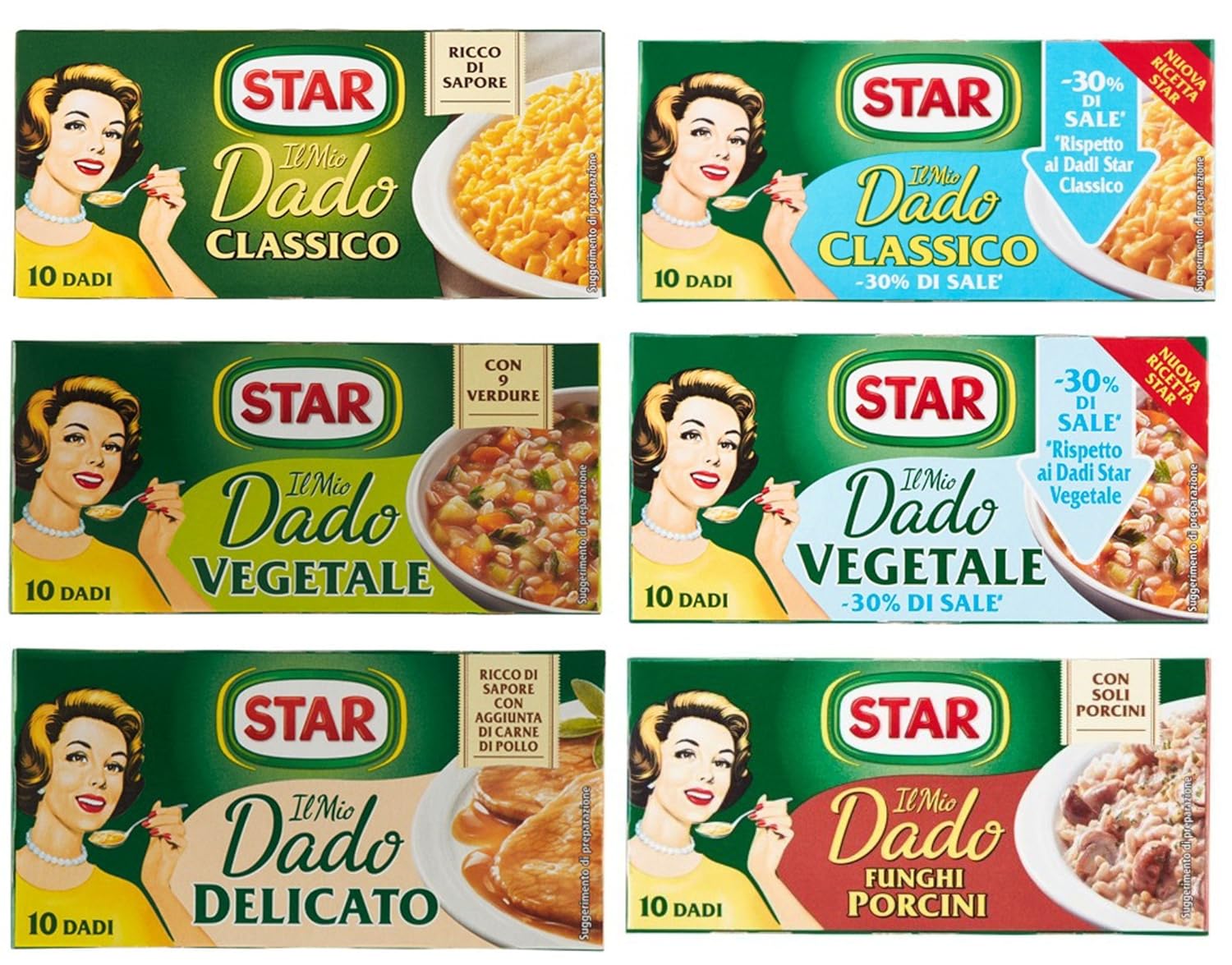 Amazon.com : Star: Set of Six different Bouillon Cubes, Assorted Taste ...