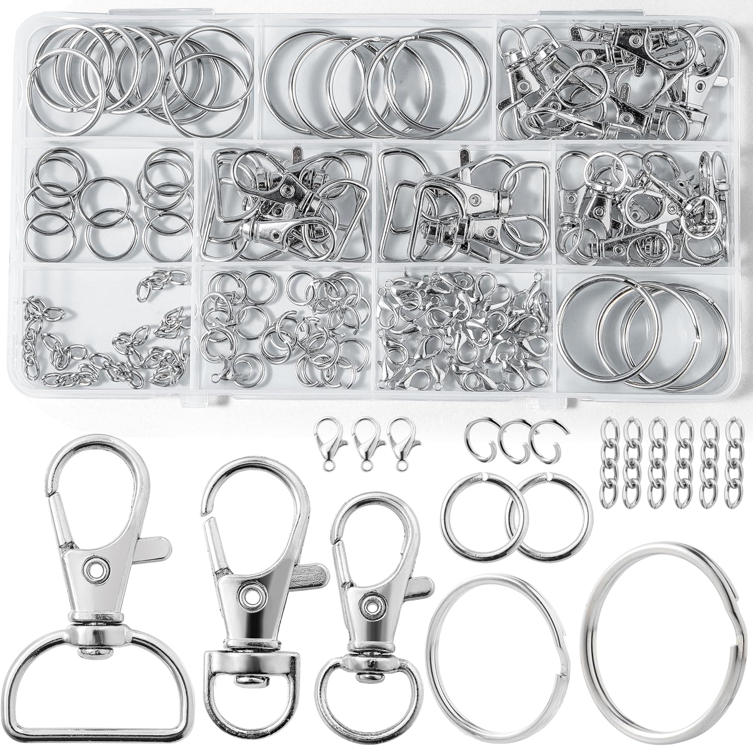 Amazon.com: KOPOX 130PCS Keychain Making Kit, Including Key Ring, Split ...