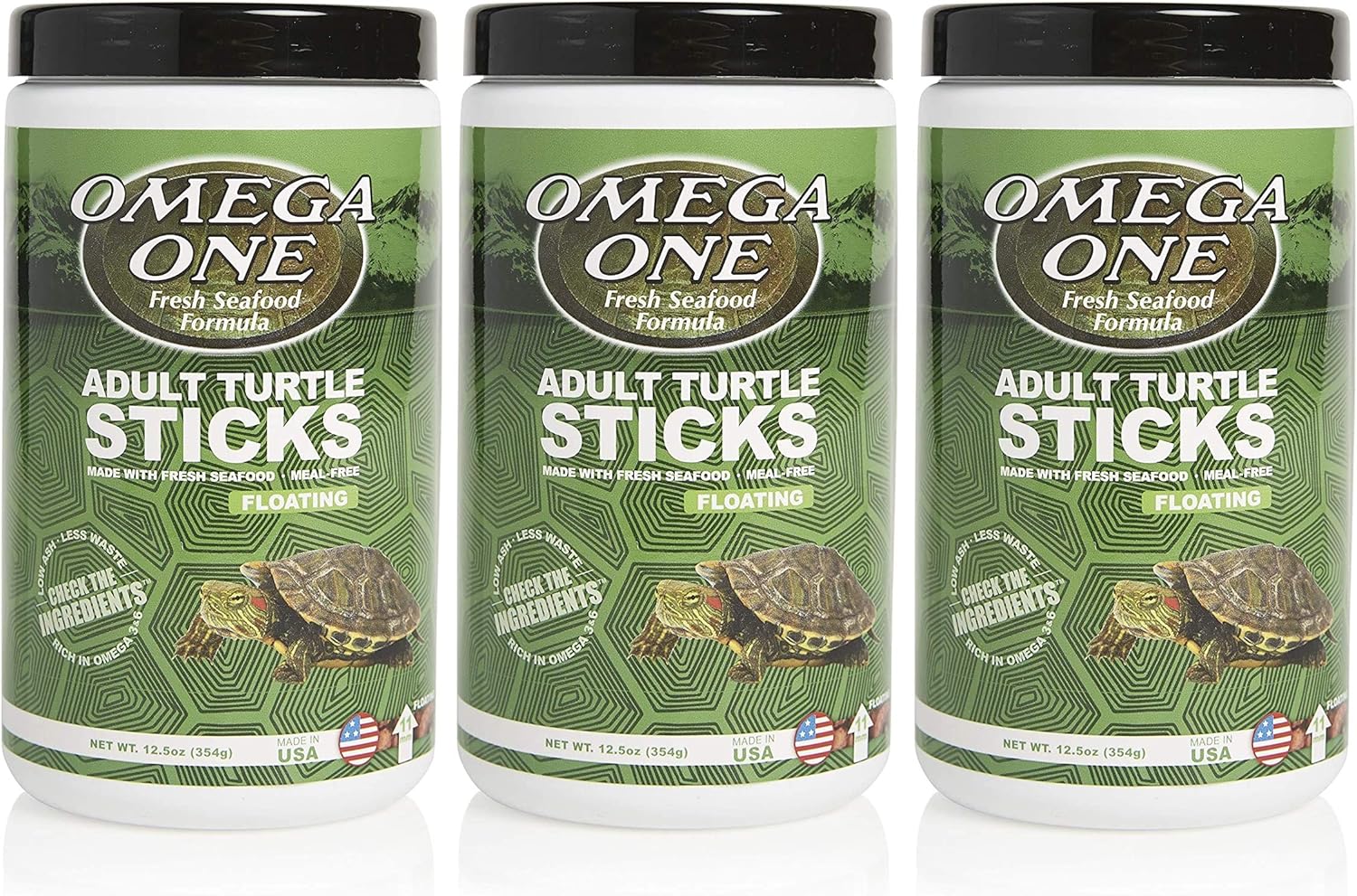 Amazon.com: Omega One 3 Pack of Natural Protein Formula Adult Turtle ...
