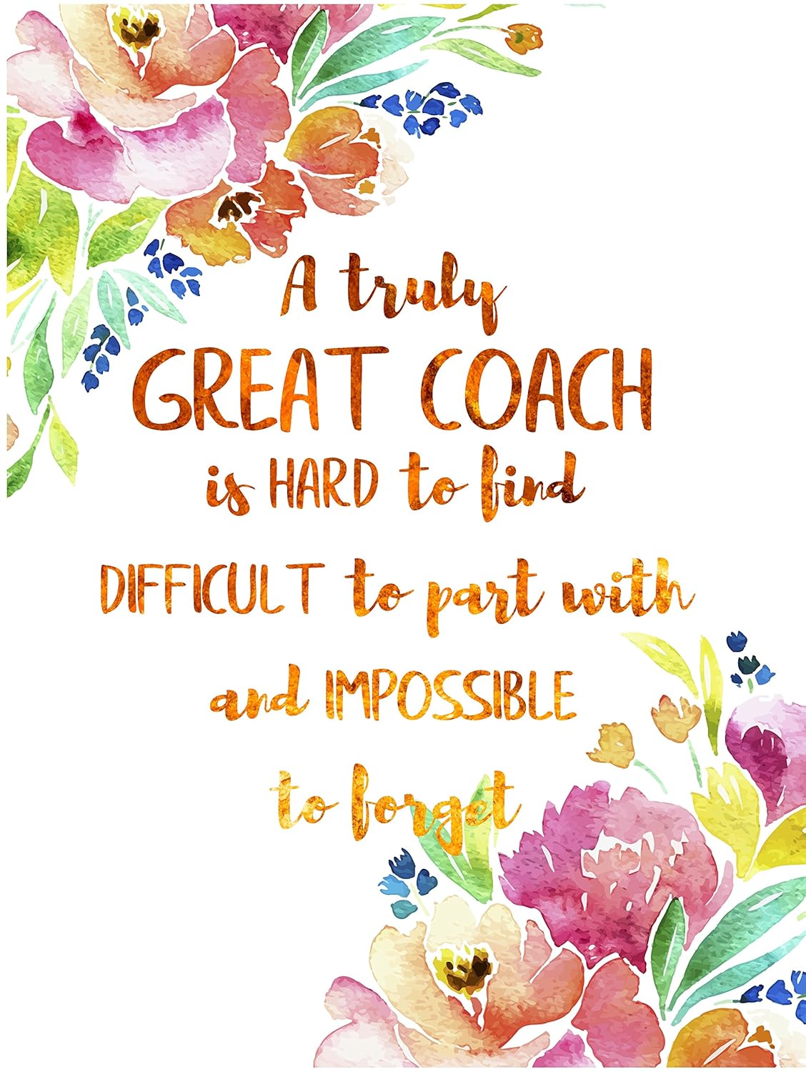 Amazon.com: A truly great coach is hard to find UNFRAMED POSTER A3 ...