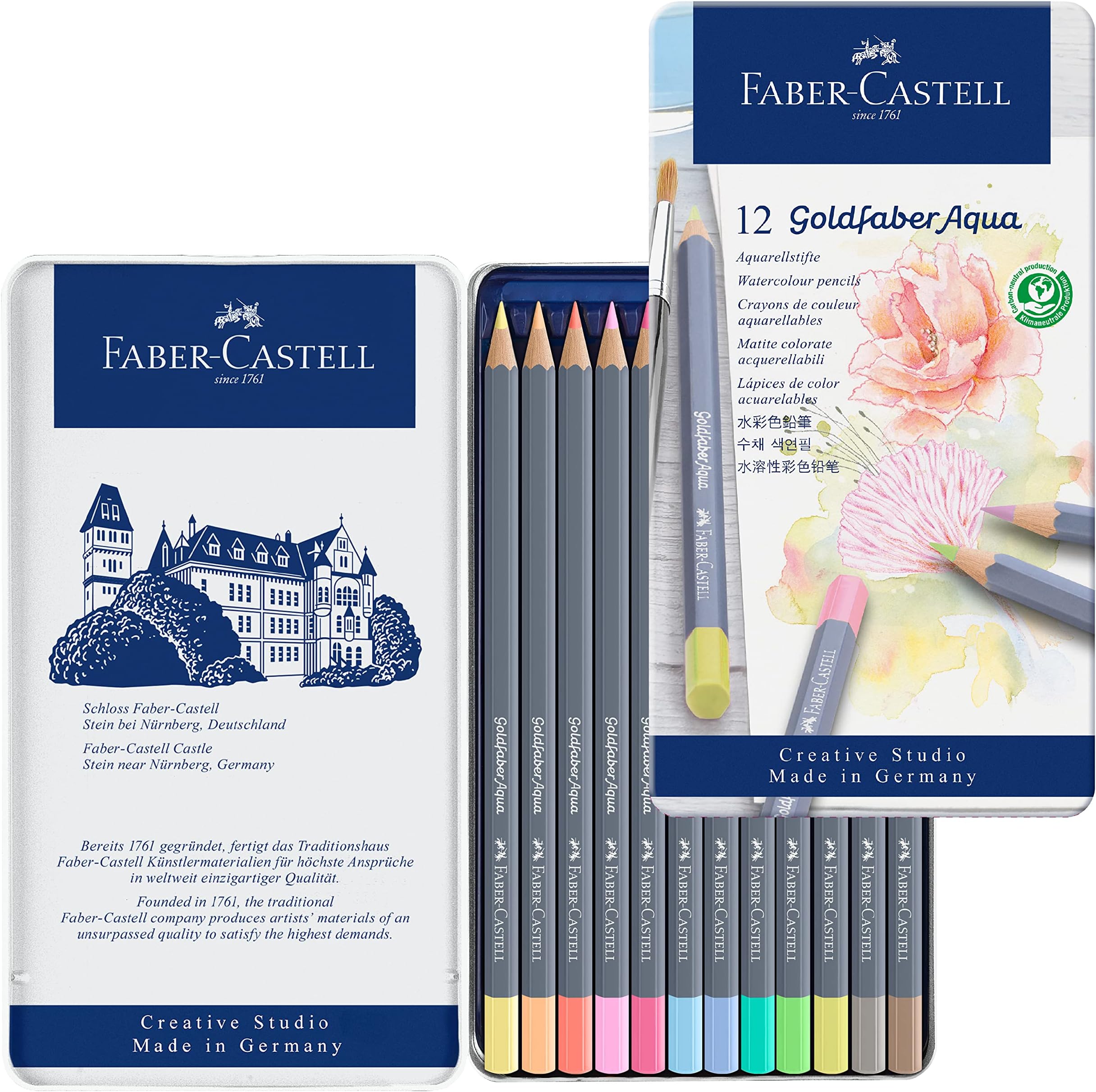 Amazon.com: Nuvo Watercolor Pencil Set of 12 - Professional Premium ...