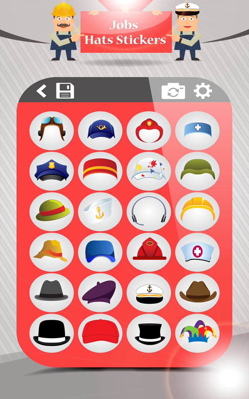 Jobs Hats Stickers - App on Amazon Appstore