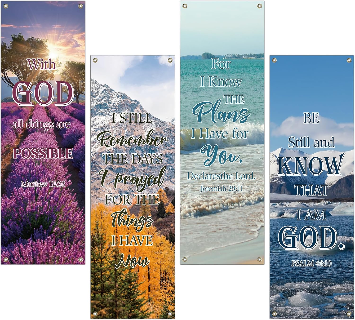 Amazon.com: MOIZYNG 4 Pcs Church Banners for Sanctuary Wall ...