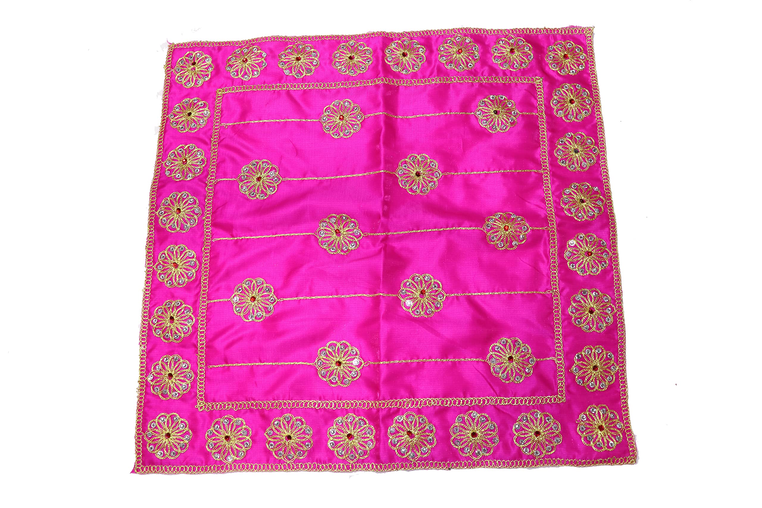 Buy Reliable Ganpati Puja Rumal Silk Satin Work Pooja Altar Cloth for ...